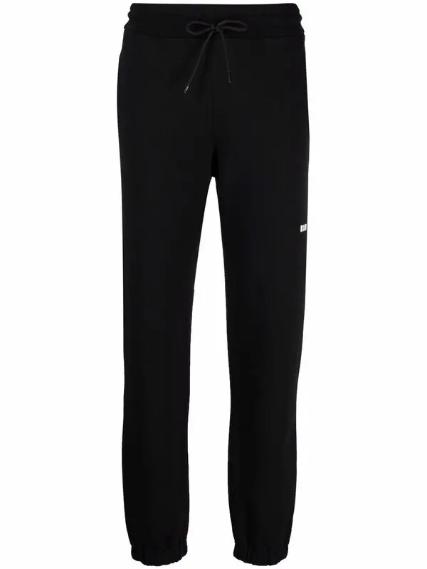 MSGM Logo Detail Jersey Sweatpants - Black