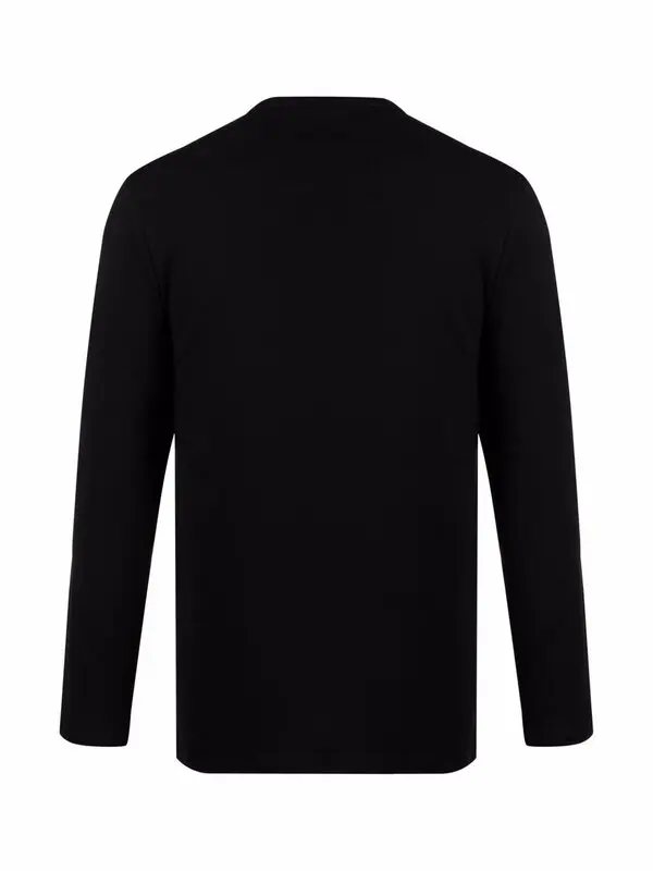 TOM FORD Henley-neck T-shirt - Black