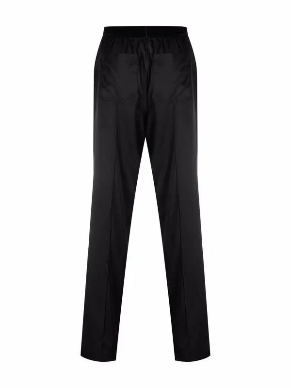 TOM FORD Logo-waistband Silk Pajama Trousers - Black