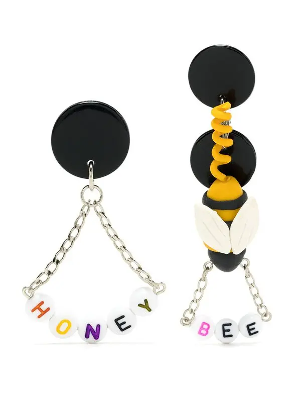 AMIR SLAMA Mismatched Drop Earrings - Black