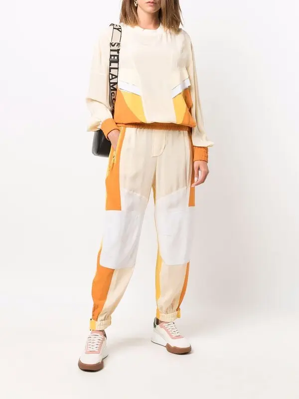Stella McCartney Lacey Patchwork-design Tapered Trousers