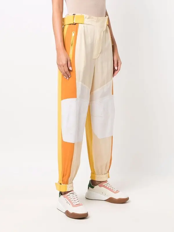 Stella McCartney Lacey Patchwork-design Tapered Trousers