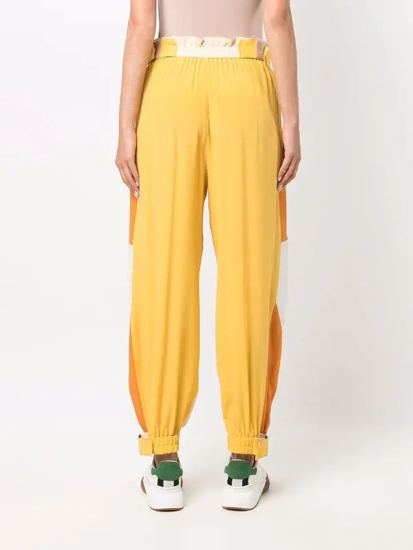 Stella McCartney Lacey Patchwork-design Tapered Trousers