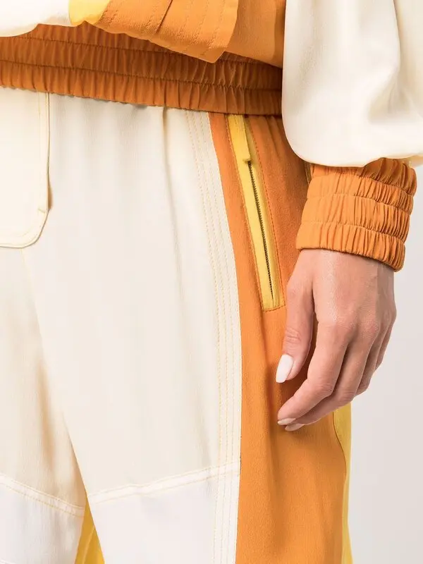 Stella McCartney Lacey Patchwork-design Tapered Trousers