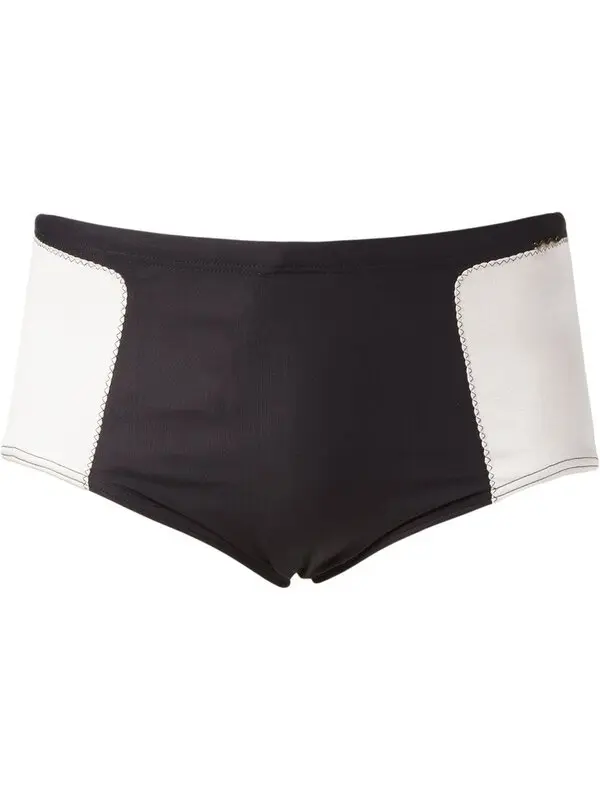 AMIR SLAMA Two-tone Panel Swim Shorts - Black