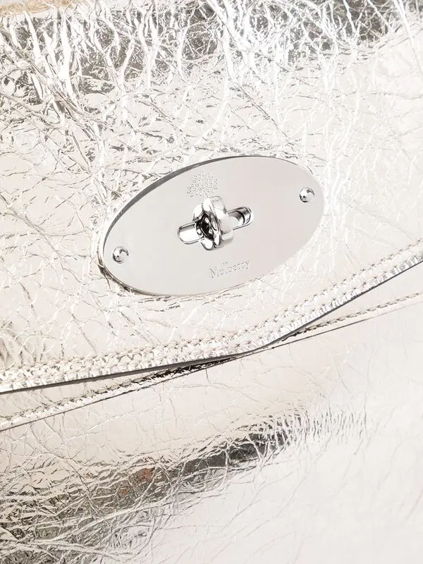 Mulberry Crushed-effect Metallic Alexa Bag