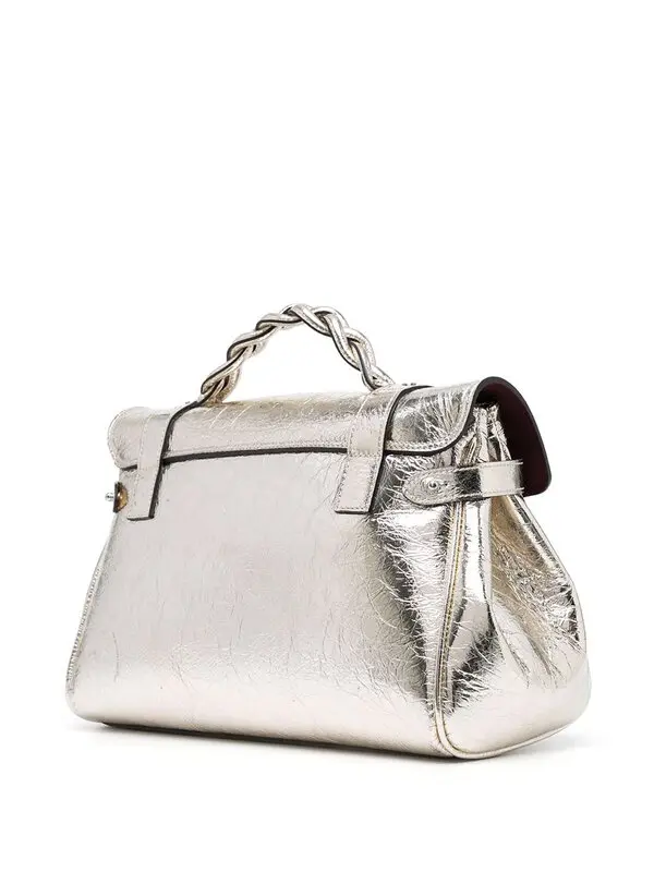 Mulberry Crushed-effect Metallic Alexa Bag