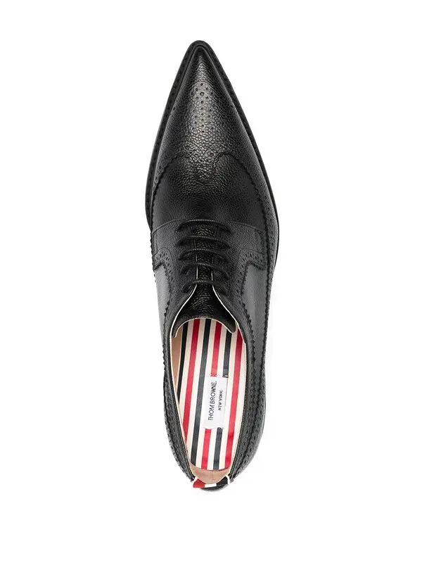 Thom Browne Longwing Brogues With Sculpted Heel - Black