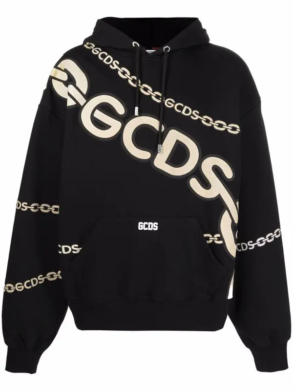 Gcds Chain-link Logo-print Hoodie