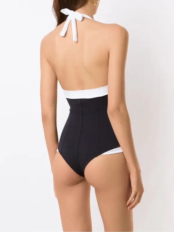 AMIR SLAMA Two-tone One-piece Swimsuit