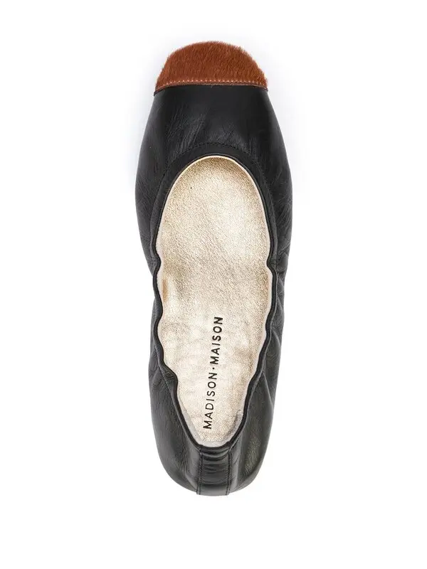 MADISON MAISON Elasticated Ballerina Shoes - Black