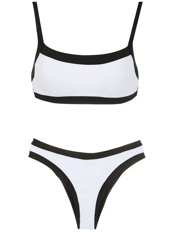 AMIR SLAMA Two-tone Bikini Set - Black