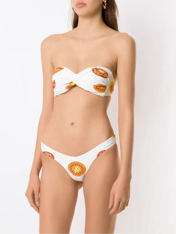 AMIR SLAMA Graphic Print Bikini Set