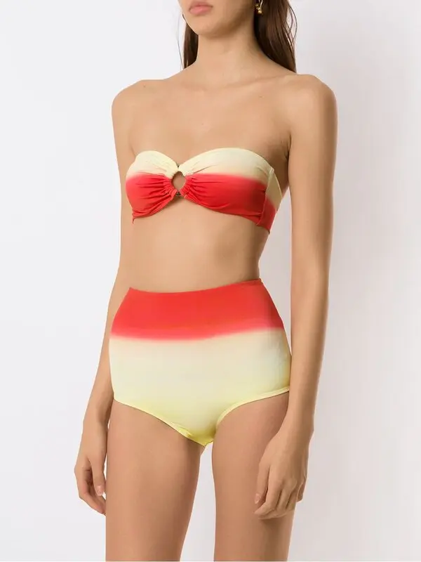 AMIR SLAMA Gradient-effect Bikini Set