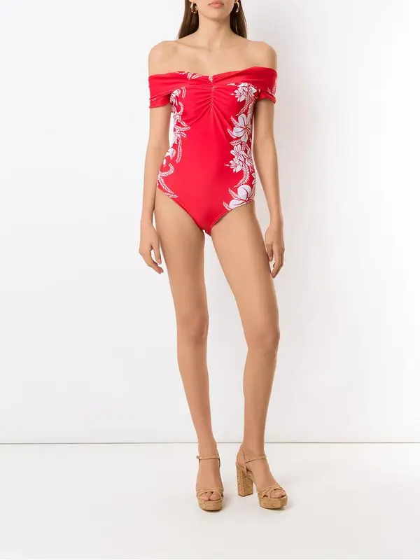 AMIR SLAMA Floral One Piece Swimsuit