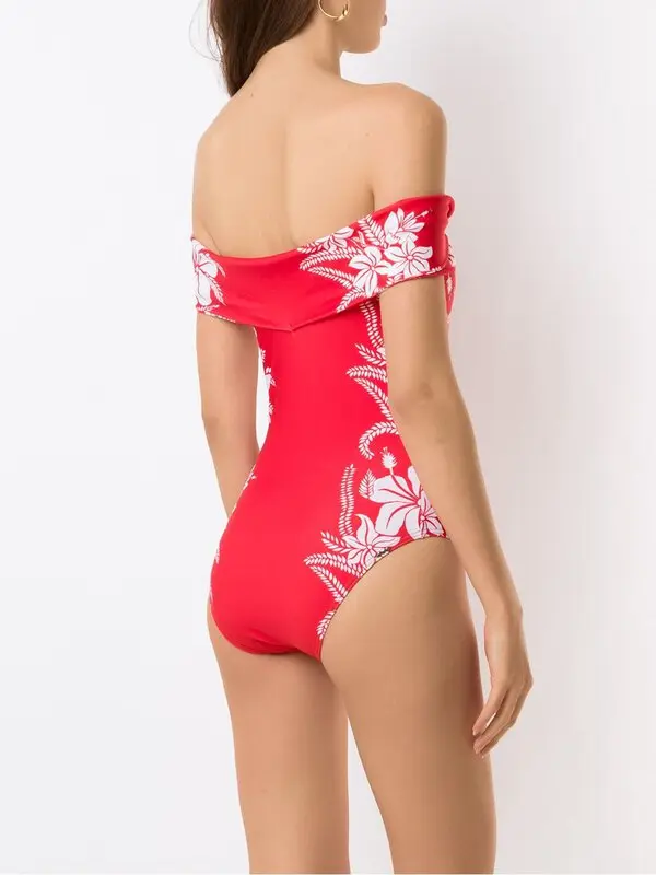 AMIR SLAMA Floral One Piece Swimsuit