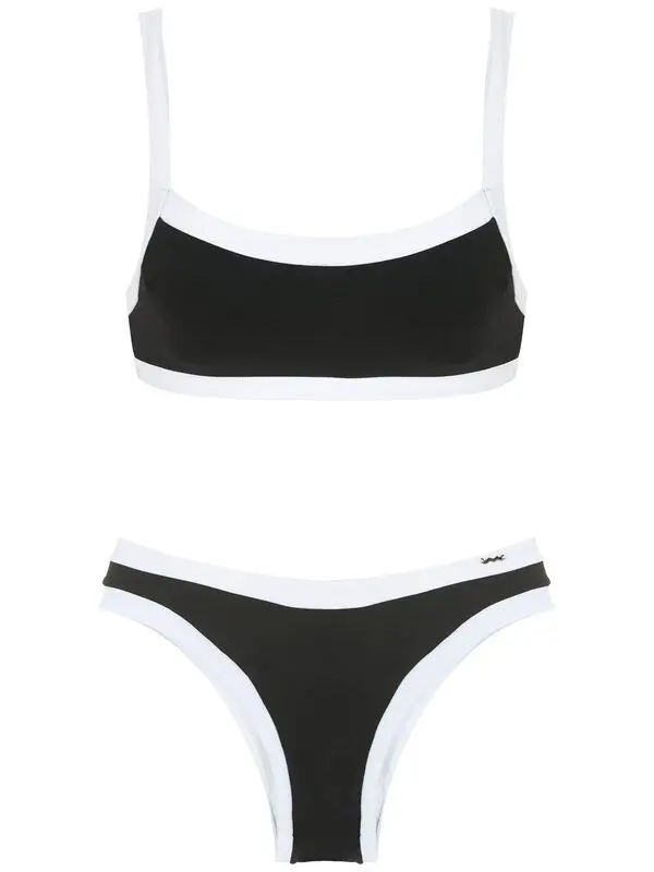 AMIR SLAMA Two-tone Bikini Set - Black