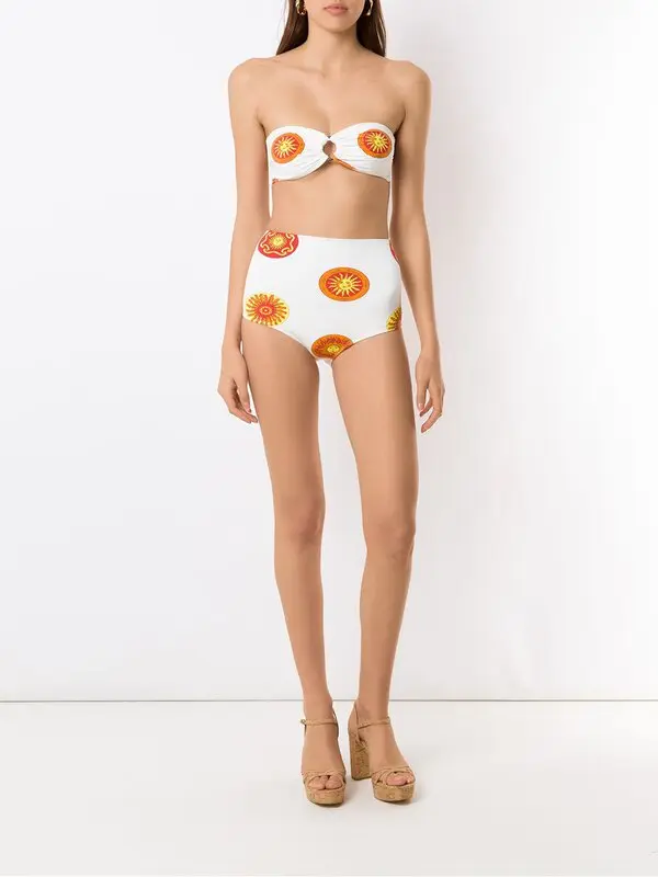 AMIR SLAMA Printed High-rise Bikini Set