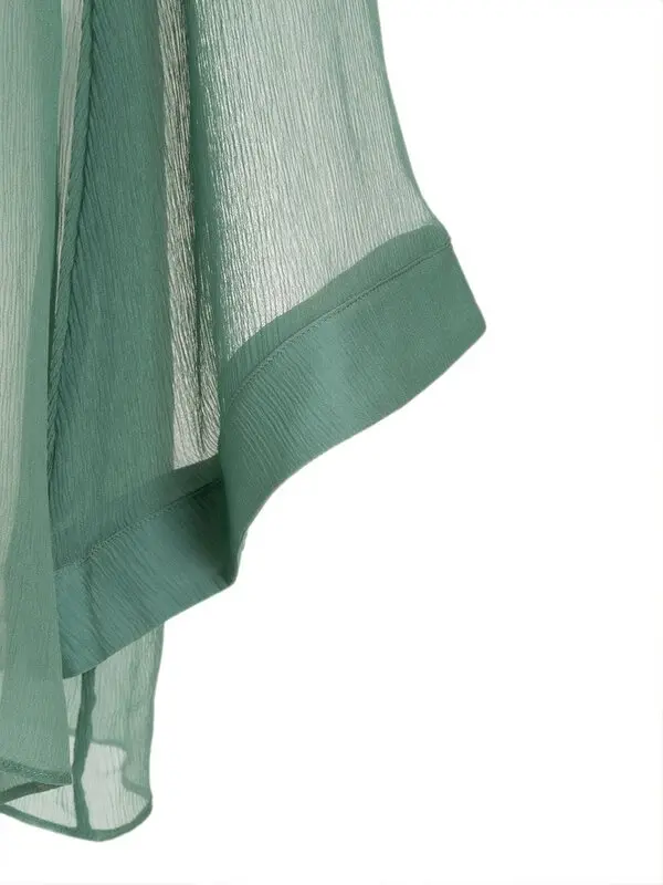 AMIR SLAMA Tie-front Silk Beach Cover-up