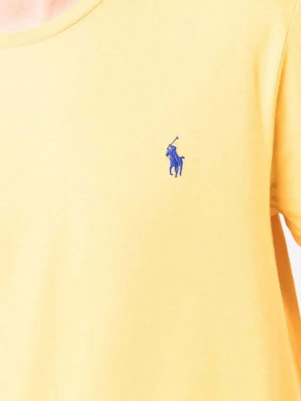 Polo Ralph Lauren Embroidered-logo Short-sleeved T-shirt - Yellow