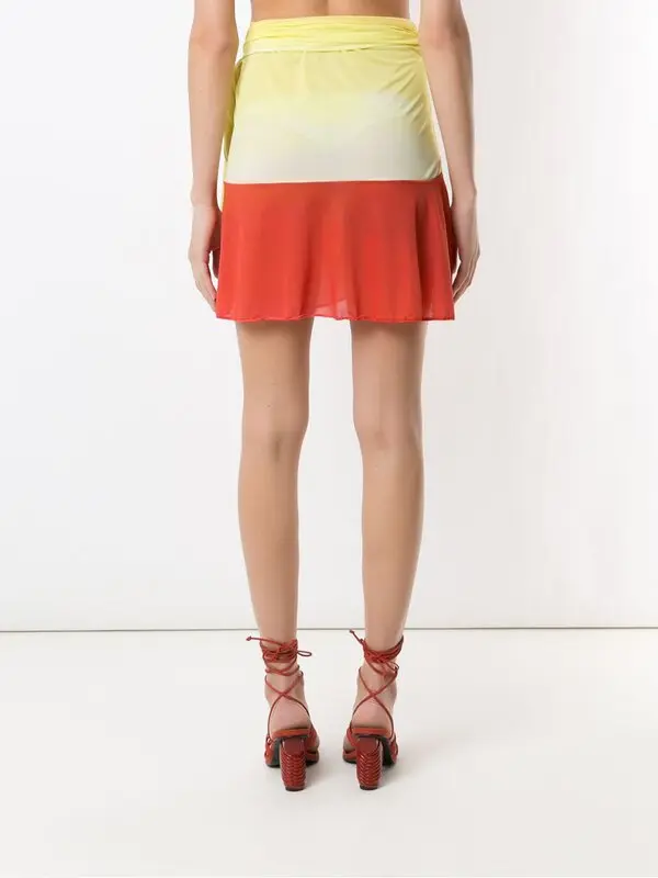 AMIR SLAMA Tie-fastening Printed Miniskirt