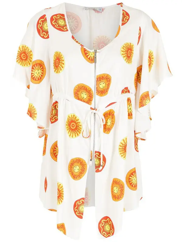 AMIR SLAMA Printed Blouse - White
