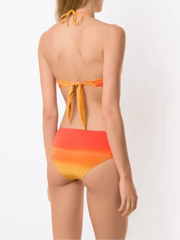 AMIR SLAMA Tie-fastening Printed Bikini Set