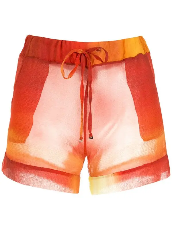 AMIR SLAMA Printed Silk Shorts