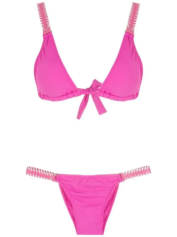 AMIR SLAMA Tie-fastening Bikini Set - Pink