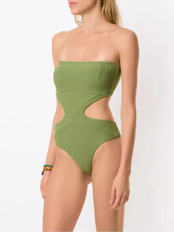 AMIR SLAMA Strapless Cutout One-piece Swimsuit