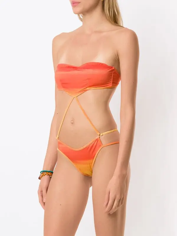 AMIR SLAMA Printed One Piece Swimsuit