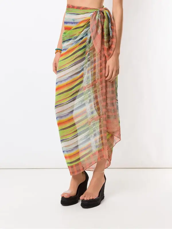 AMIR SLAMA Printed Beach Skirt - Multicolour