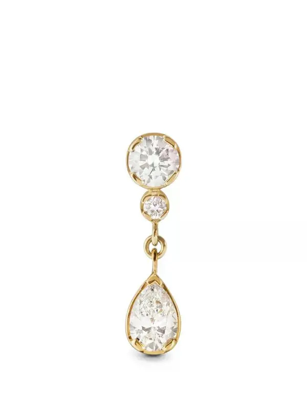 Sophie Bille Brahe 18kt Yellow Goutte Diamond Drop Earring - Gold