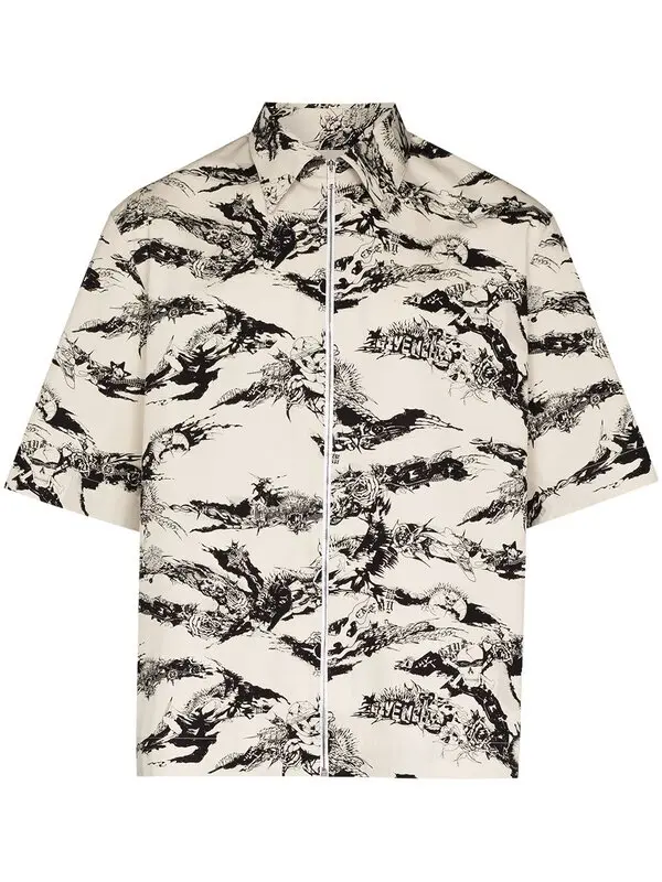 Givenchy Gothic Printed Zip Shirt