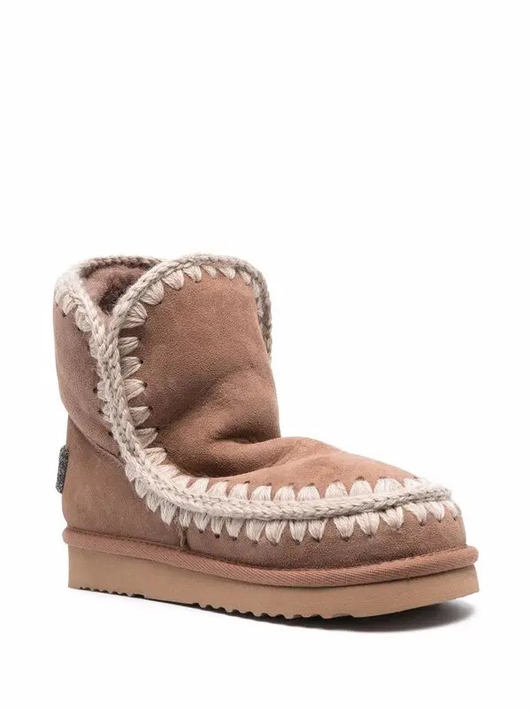 Mou Stitch-detail Slip-on Boots
