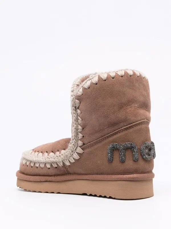 Mou Stitch-detail Slip-on Boots