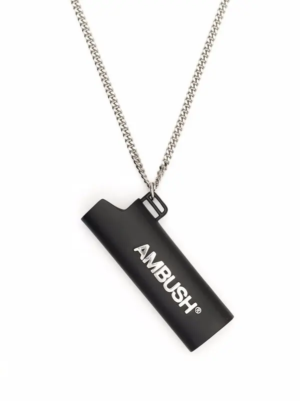 AMBUSH Lighter Case Pendant Necklace - Black
