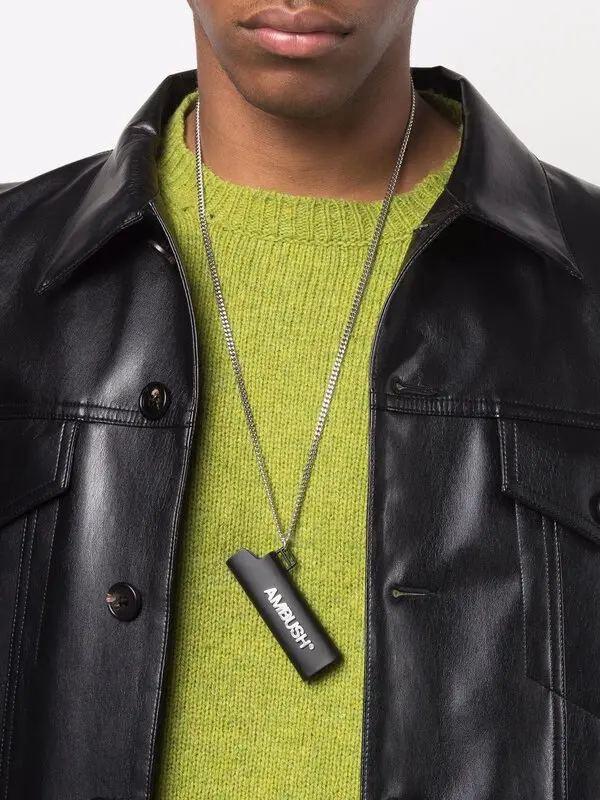 AMBUSH Lighter Case Pendant Necklace - Black