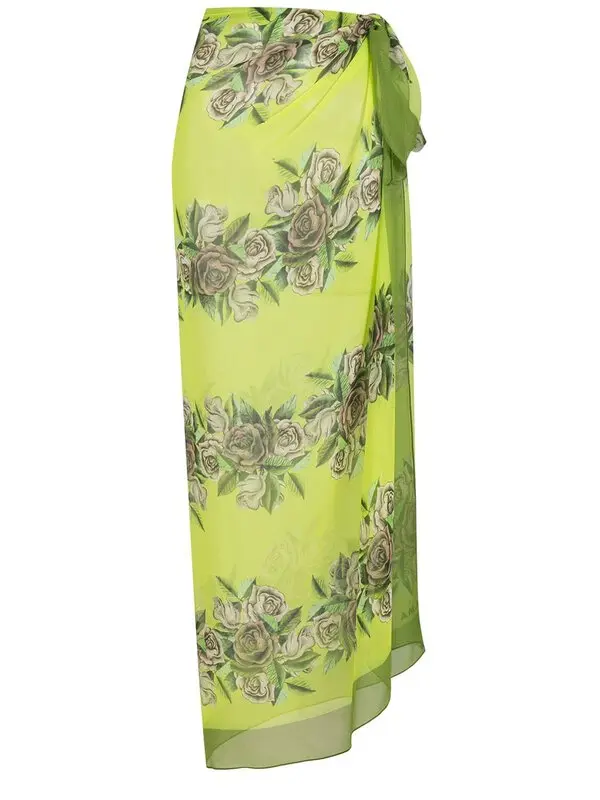 AMIR SLAMA Pinted Beach Skirt - Green