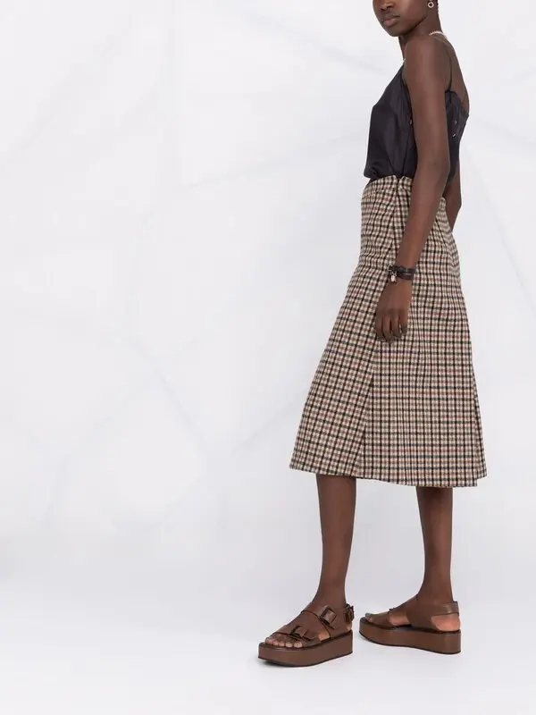 MAISON MARGIELA Checked Panel Midi Dress