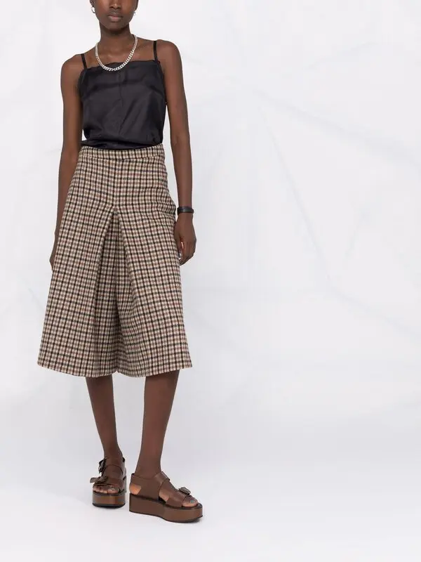 MAISON MARGIELA Checked Panel Midi Dress