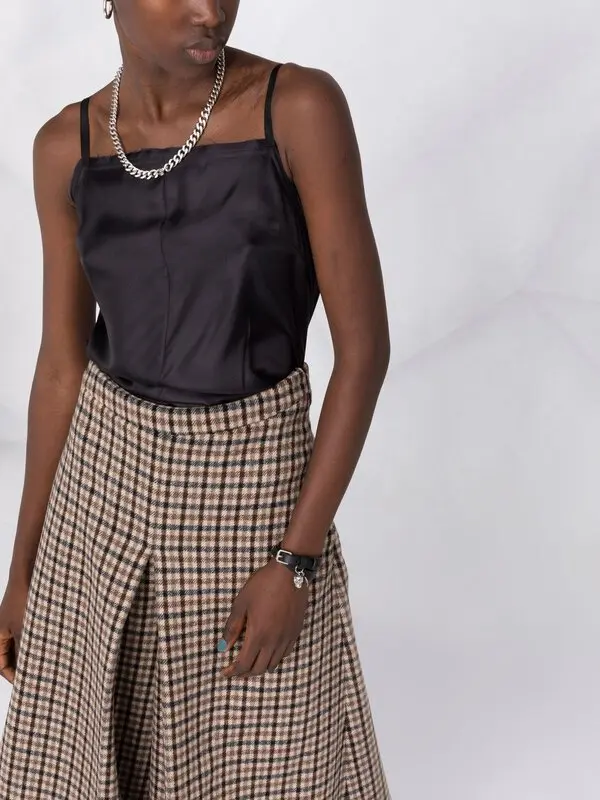 MAISON MARGIELA Checked Panel Midi Dress