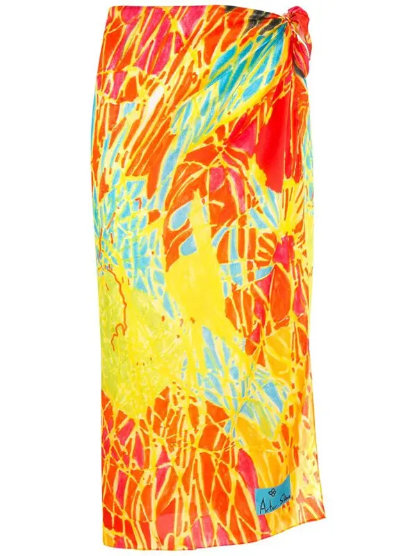 AMIR SLAMA Printed Beach Skirt - Multicolour