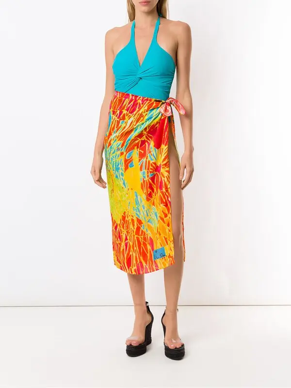 AMIR SLAMA Printed Beach Skirt