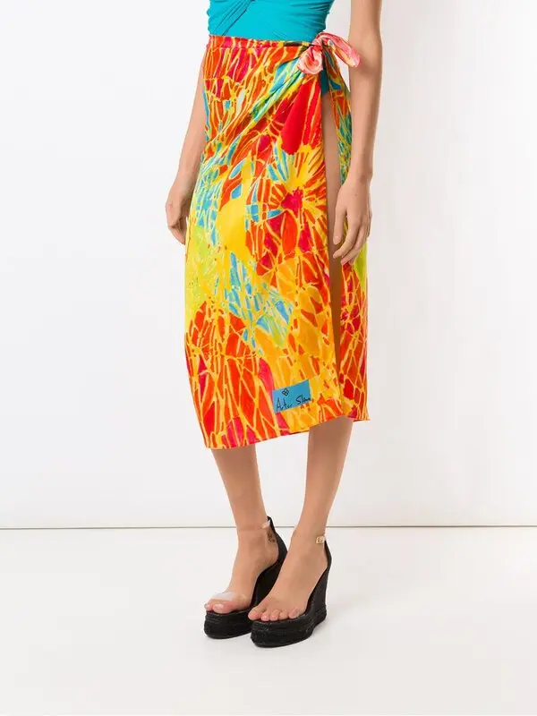AMIR SLAMA Printed Beach Skirt
