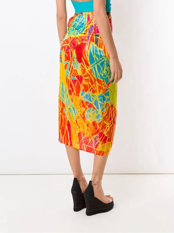 AMIR SLAMA Printed Beach Skirt