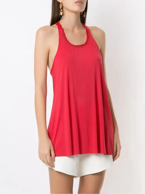 AMIR SLAMA Racer Back Top - Red