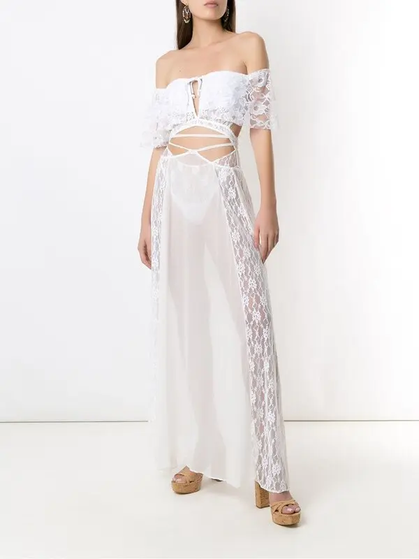 AMIR SLAMA Lace Maxi Skirt