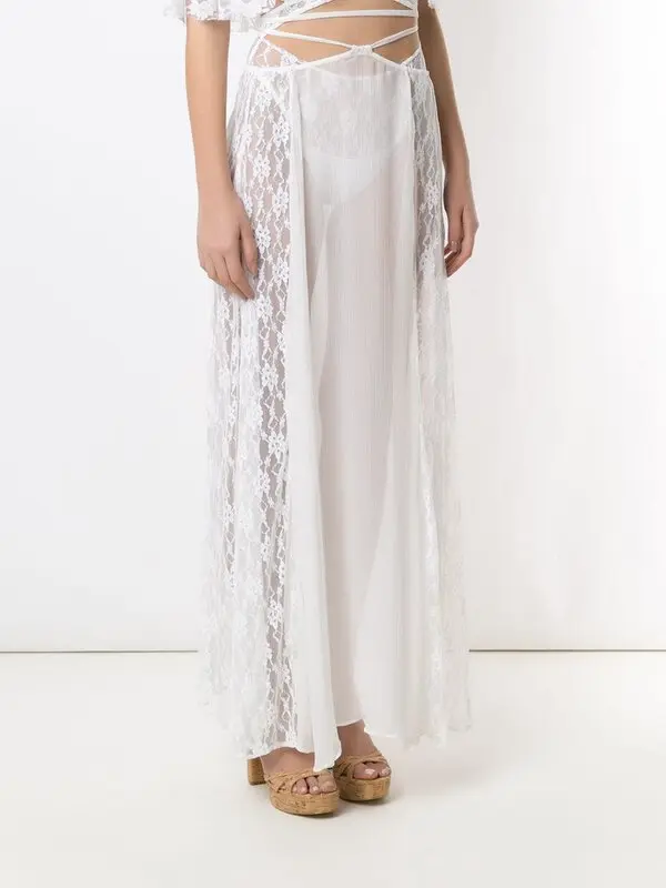 AMIR SLAMA Lace Maxi Skirt