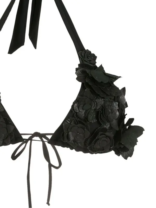 AMIR SLAMA Floral-detail Triangle Bikini Set